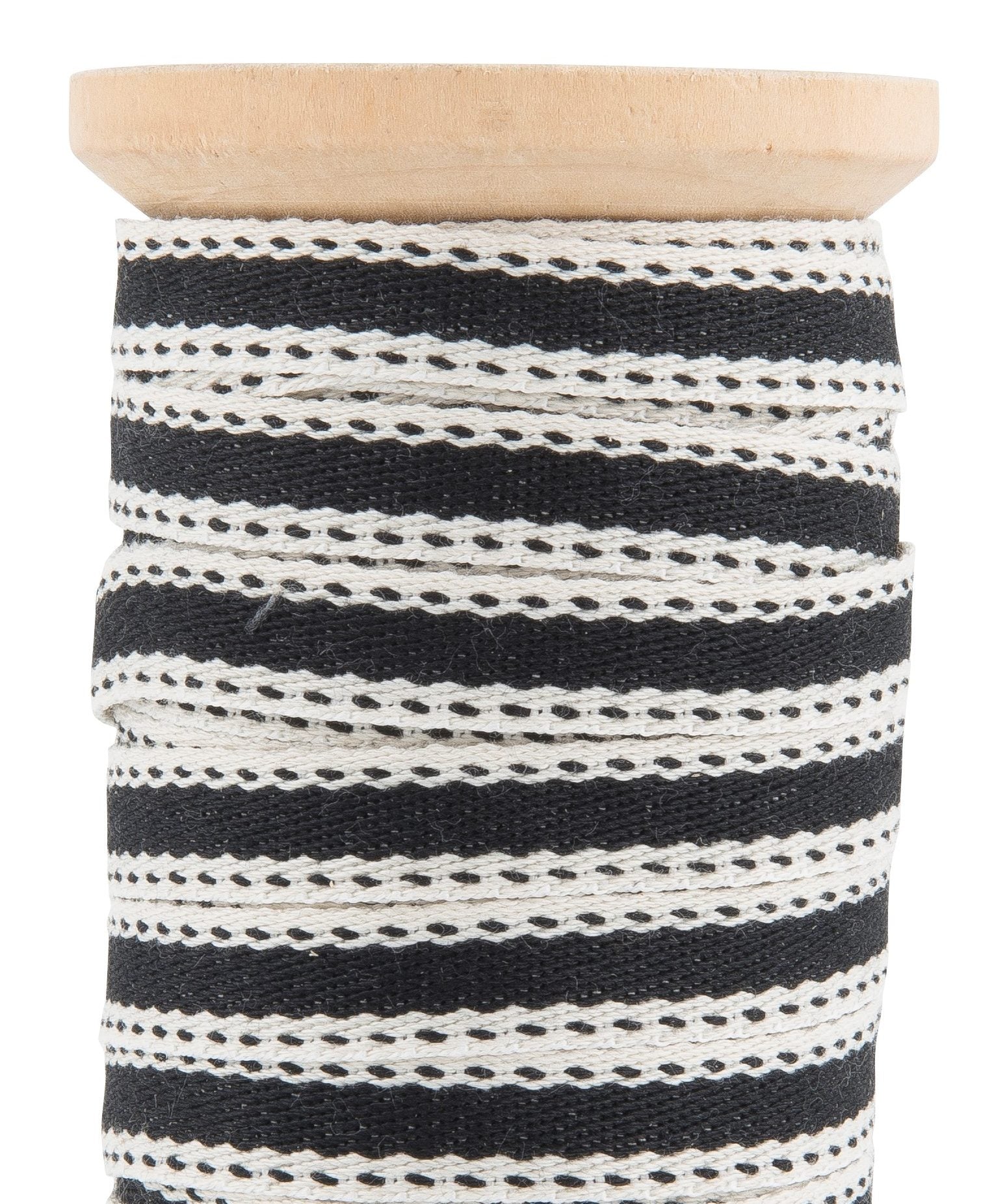 Bånd sort m/ stiplet kant – Livetpaalandet.dk